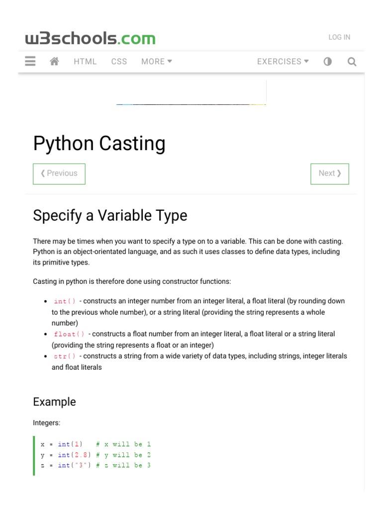 Python Casting Pdf Bootstrap Front End Framework Integer Computer Science