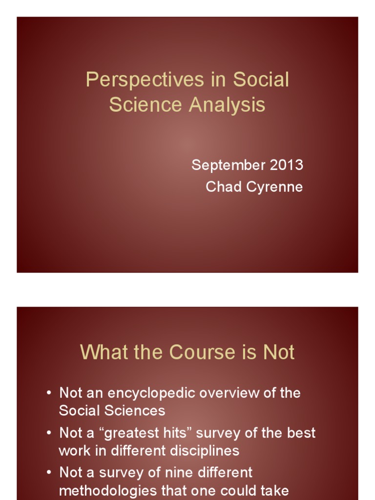 Perspectives Introduction PDF | PDF | Social Science | Science