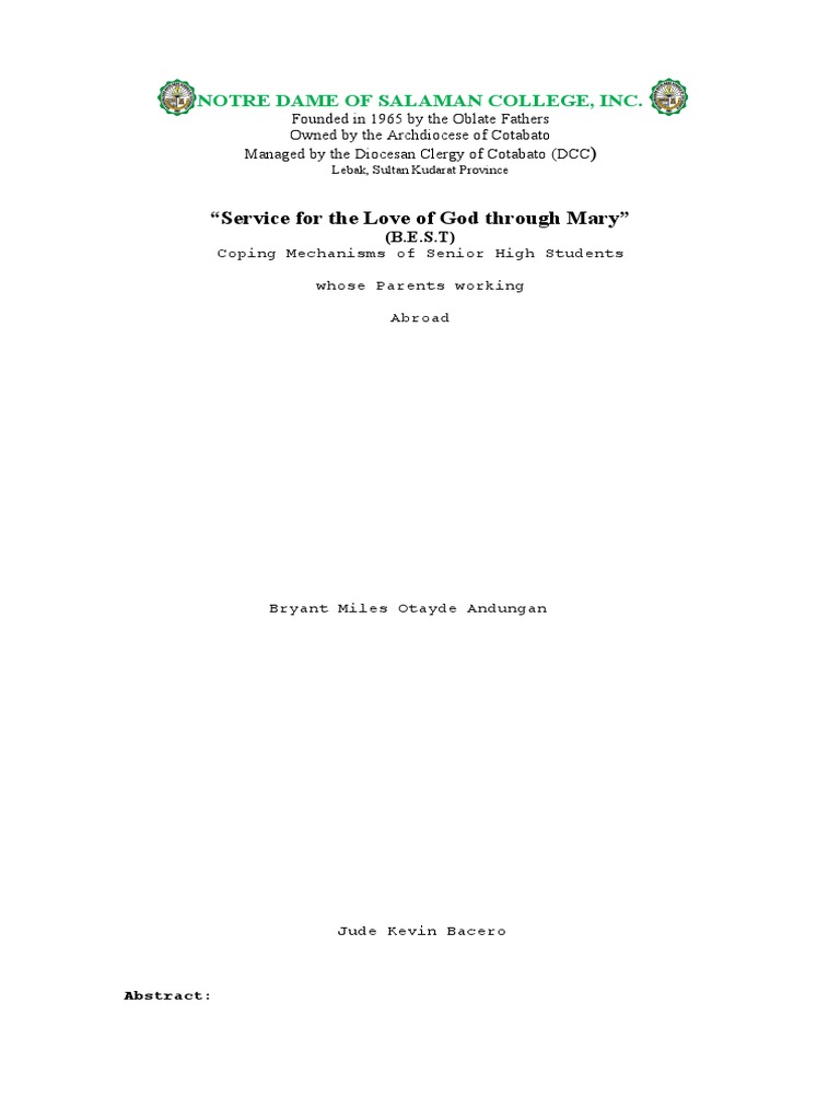 Coping Mechanisms Research | PDF | Mental Health | Psychotherapy