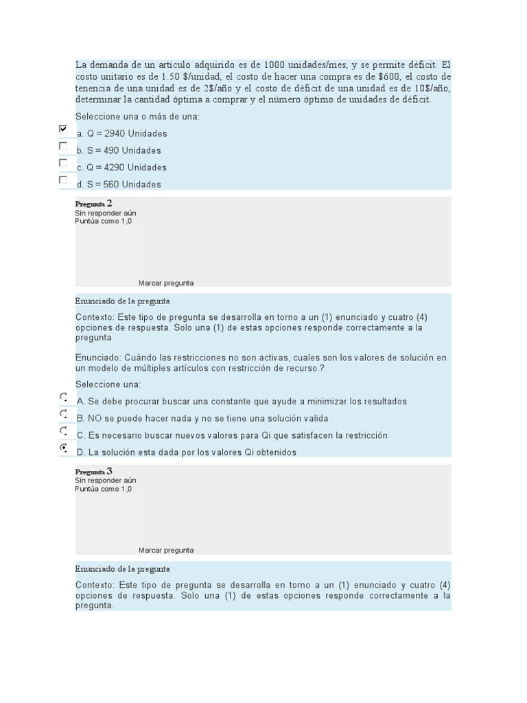Quiz Fase 1 Paso 4 | PDF | Inventario | Business