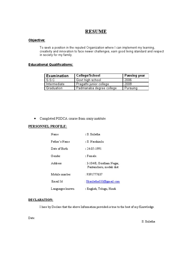 Resume: Examination | PDF