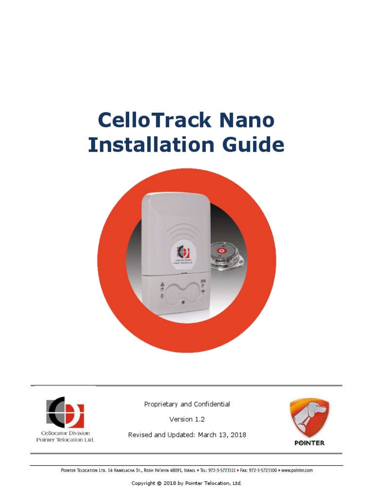 CelloTrack Nano - Installation Guide | PDF | Battery Charger | Component Object Model
