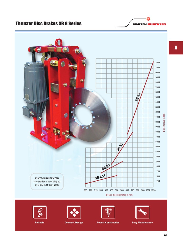 Thruster Disc Brakes SB 8 Series: Pintsch Bubenzer | PDF | Brake | Vehicle Technology