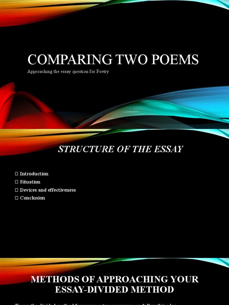 Comparing Two Poems: Approaching The Essay Question For Poetry | PDF ...