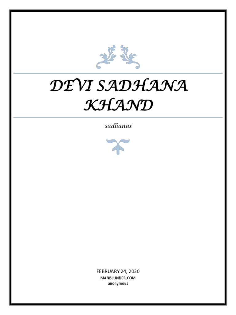 Devi Sadhana PDF | PDF | Shiva | Hindu Behaviour And Experience