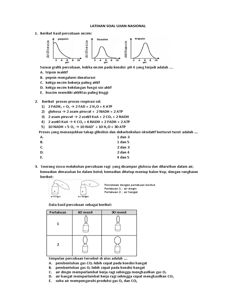 LATIHAN SOAL UJIAN NASIONAL Materi Kelas Xii | PDF