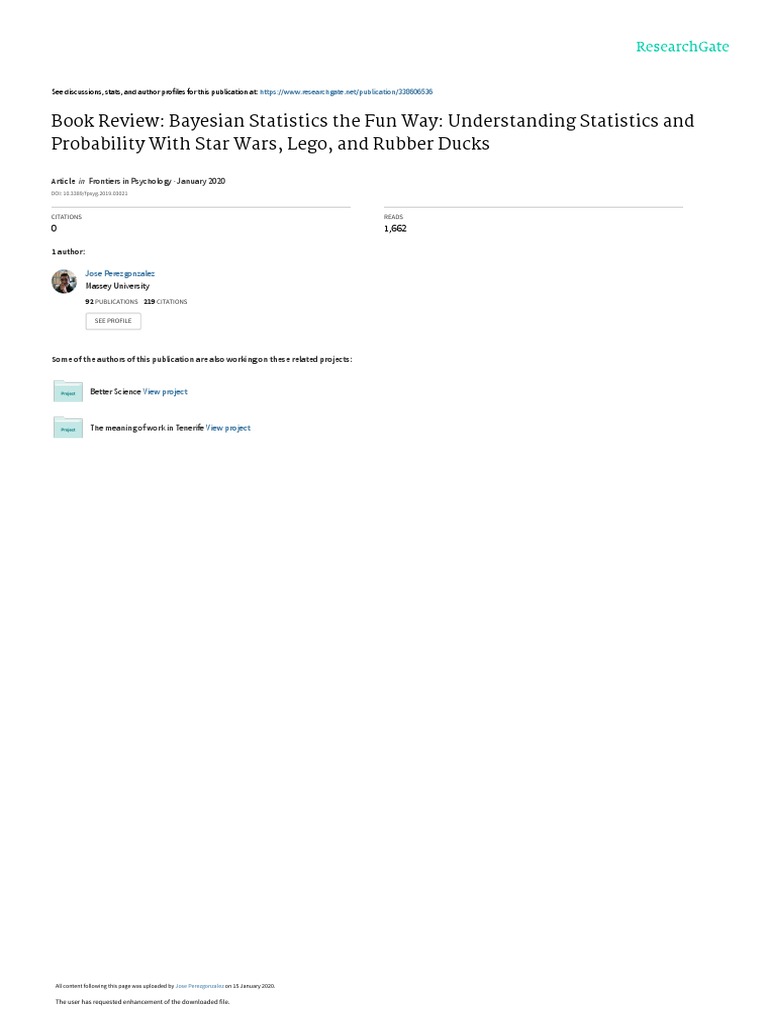 Book Review: Bayesian Statistics The Fun Way: Understanding Statistics and Probability With Star ...