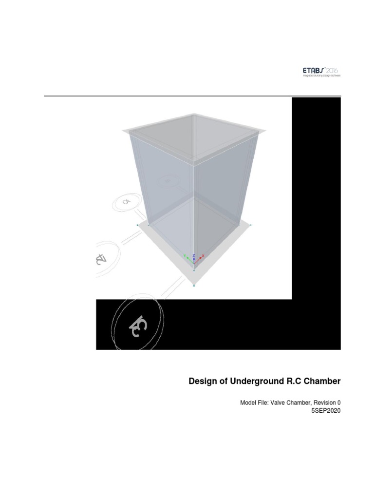 Design of Underground R.C Chamber: Model File: Valve Chamber, Revision ...