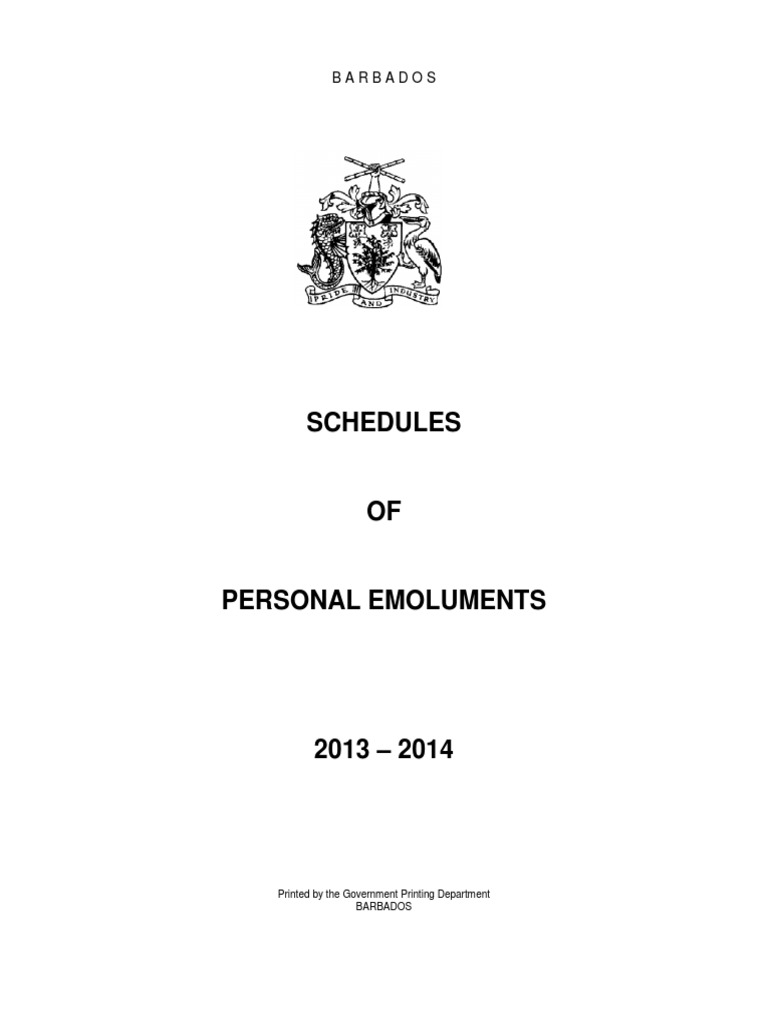 Schedule of Personal Emoluments 2013-2014 PDF | PDF | Public Finance ...