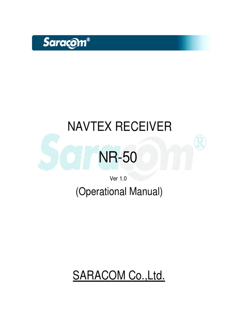NR50 User Manual | PDF | Telecommunications | Radio