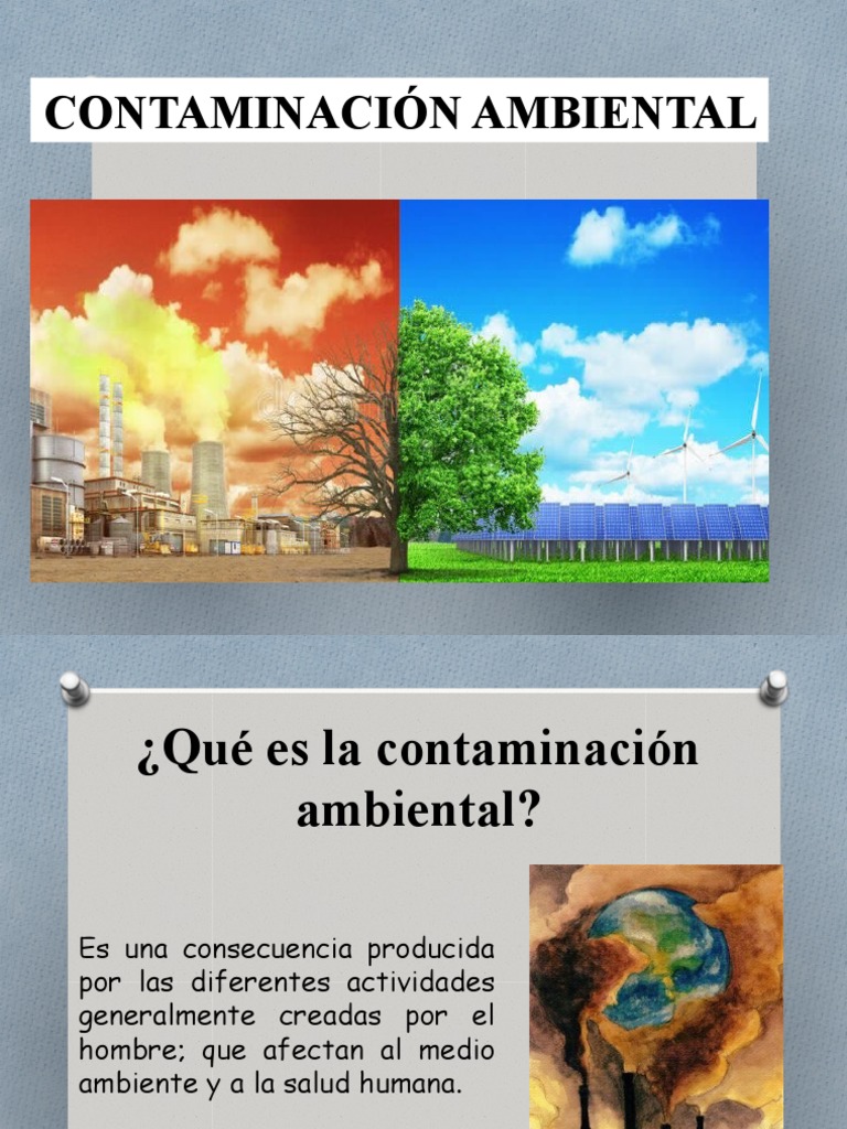 Presentación Contaminación Ambiental Pdf Contaminación Entorno