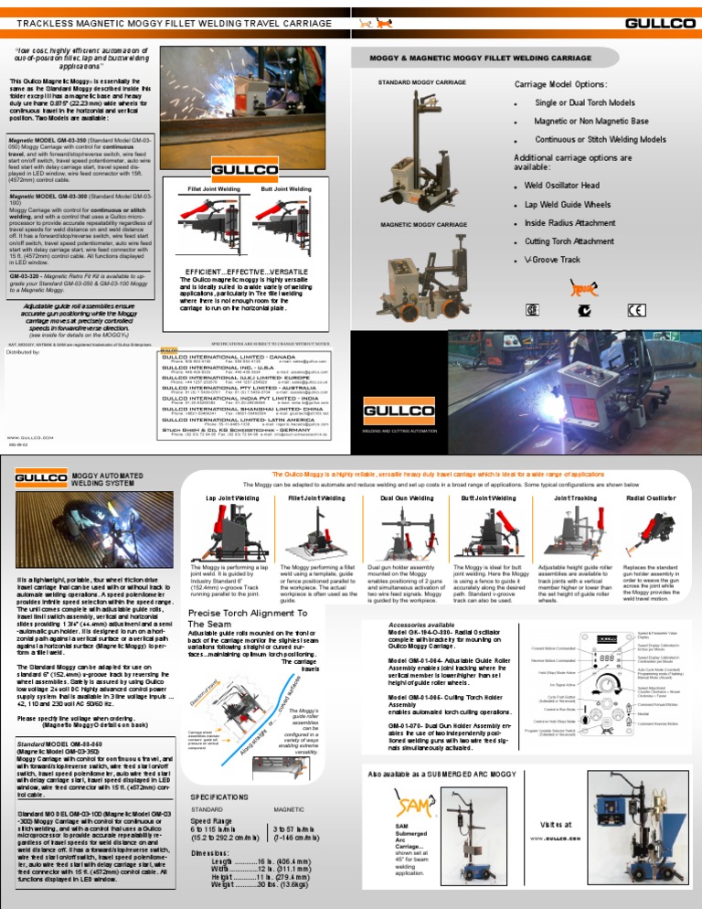 Moggy & Magnetic Moggy Fillet Welding Carriage | PDF | Welding ...