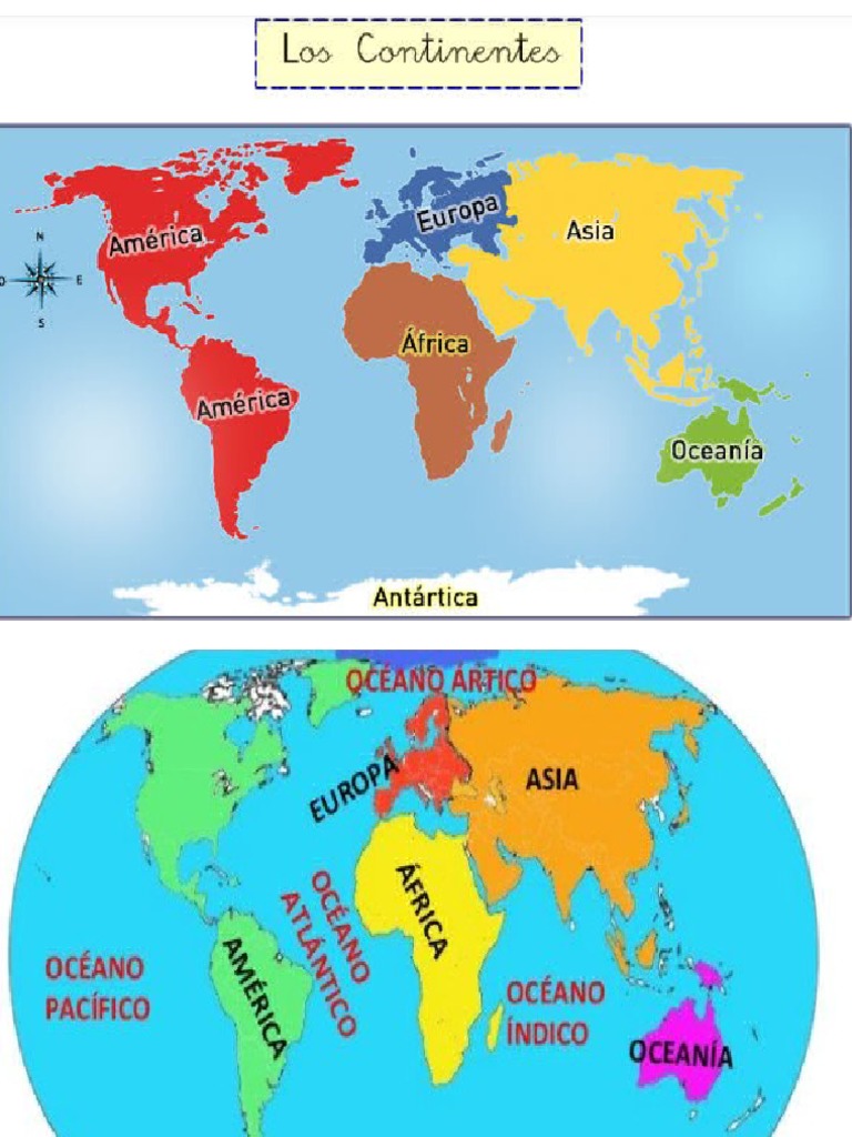 Continentes y Océanos | PDF
