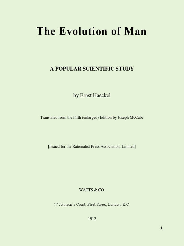 Evolution of Man: A Scientific Study | PDF | Anatomy | Organisms