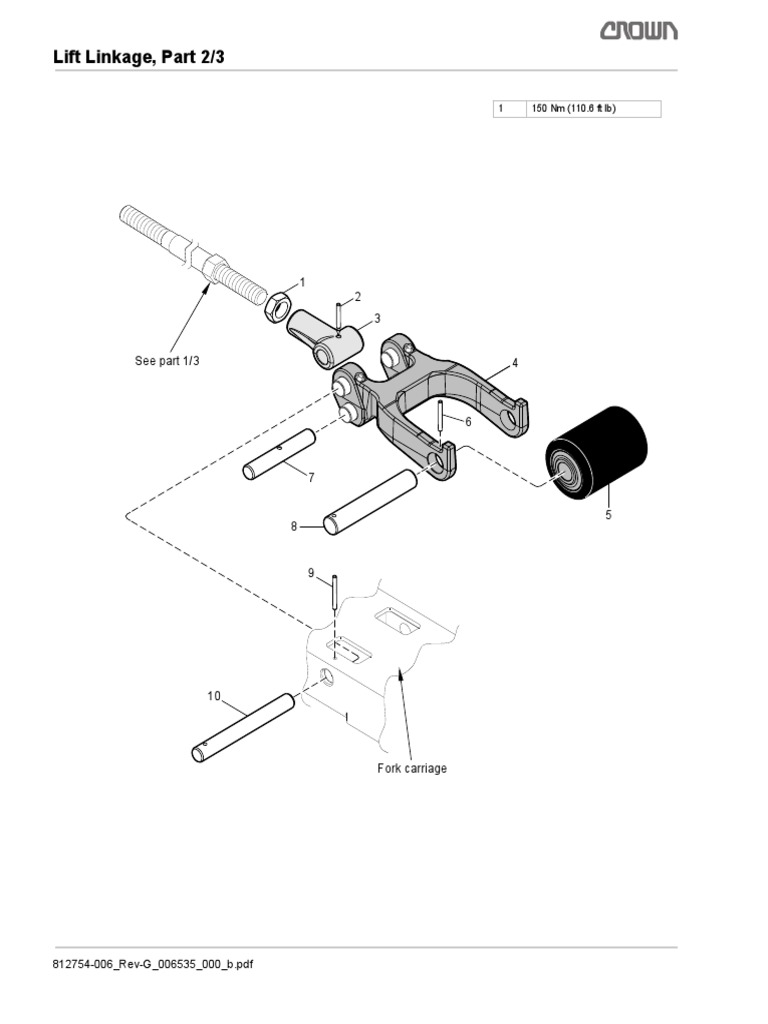 CROWN WT 3040 Lift Linkage, Part 2 - 3 PDF | PDF | Vehicles | Vehicle ...
