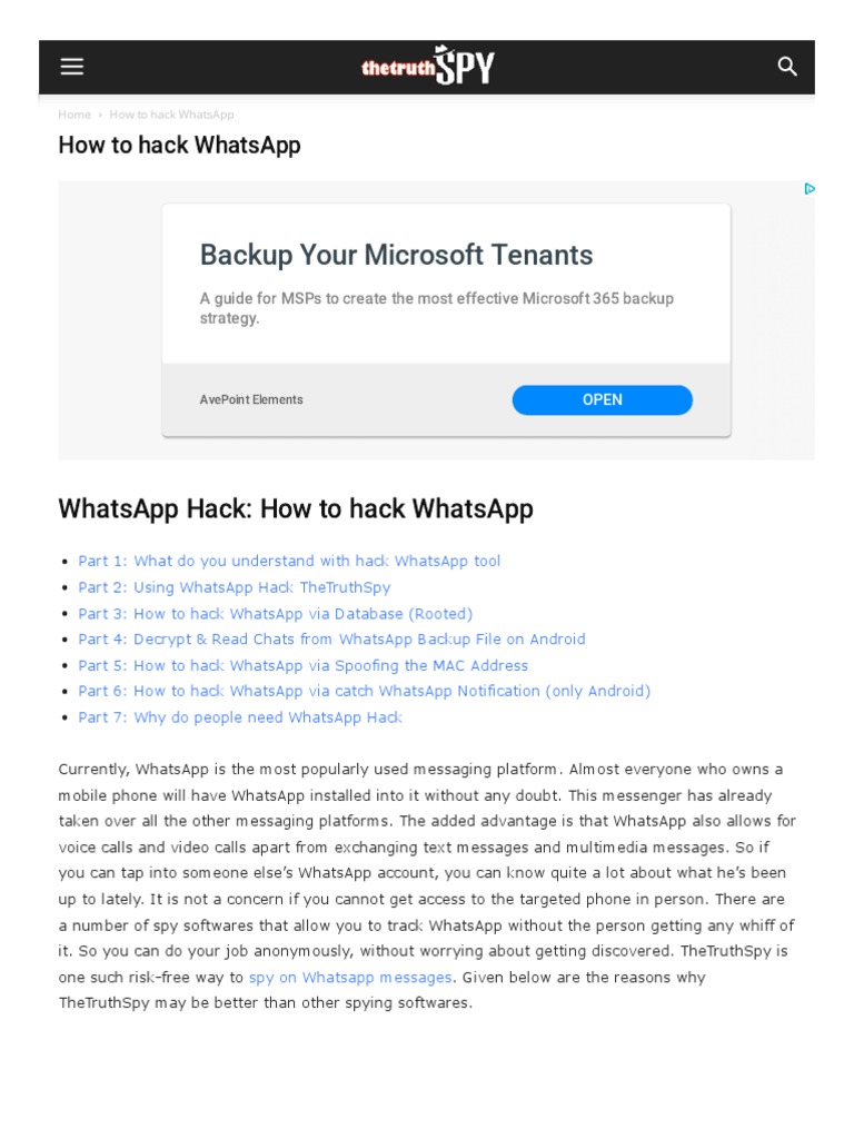 Hack Whatsapp Meth | PDF