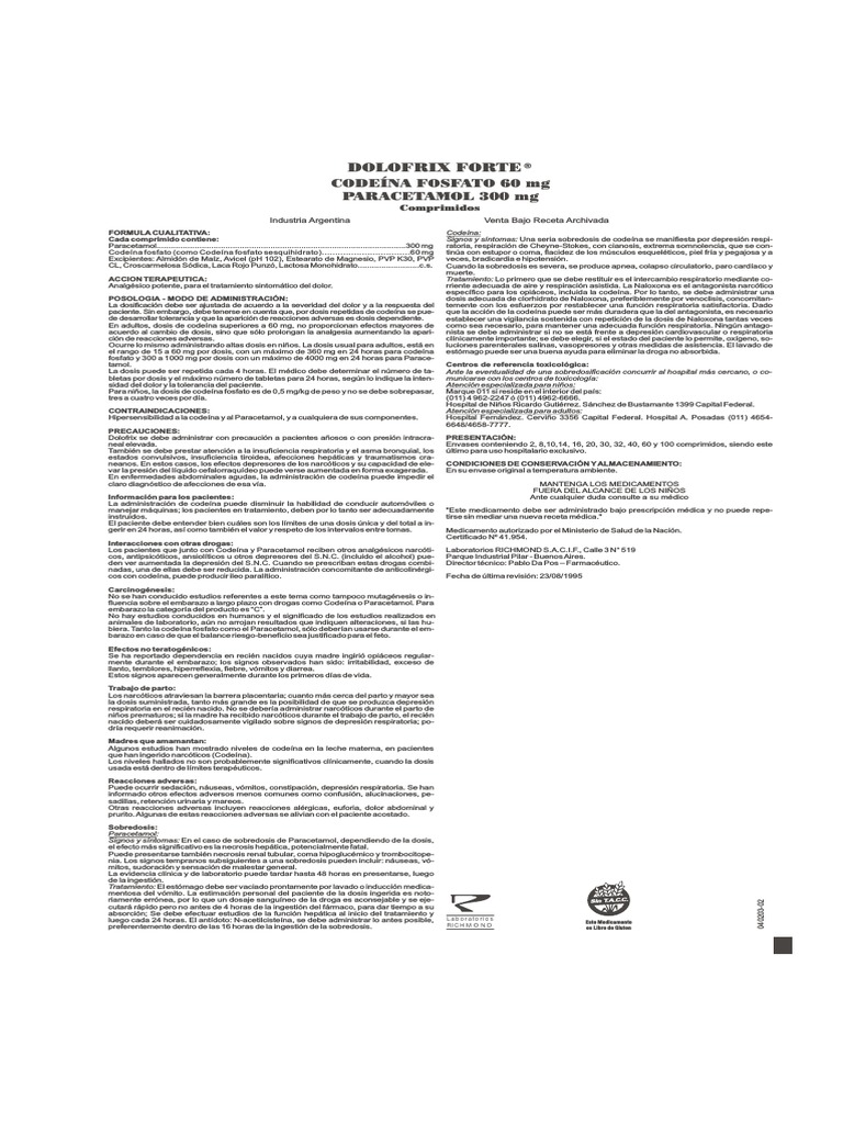 Dolofrix Forte | PDF | Naloxona | Medicamentos con receta