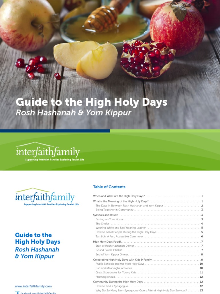 Holy Day GuidetoHighHolyDays | PDF | High Holy Days | Jewish Holidays