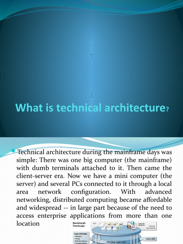 Understanding Technical Architecture | PDF | Client–Server Model | System