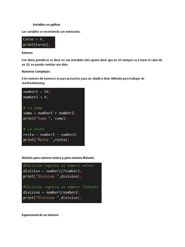 Variables en Python | PDF | Cadena (informática) | Python (lenguaje de programación)
