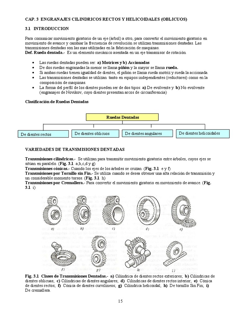 Engranajes Recto y Helicoidales | PDF | Engranaje | Máquinas