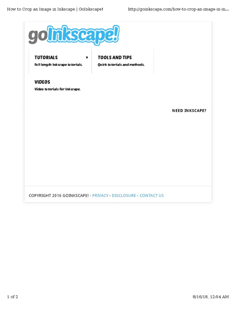 Tips Inkscape Cut Image PDF | PDF