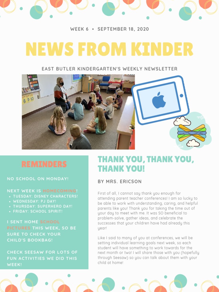News From Kinder: Reminders | PDF | Behavior Modification | Cognition