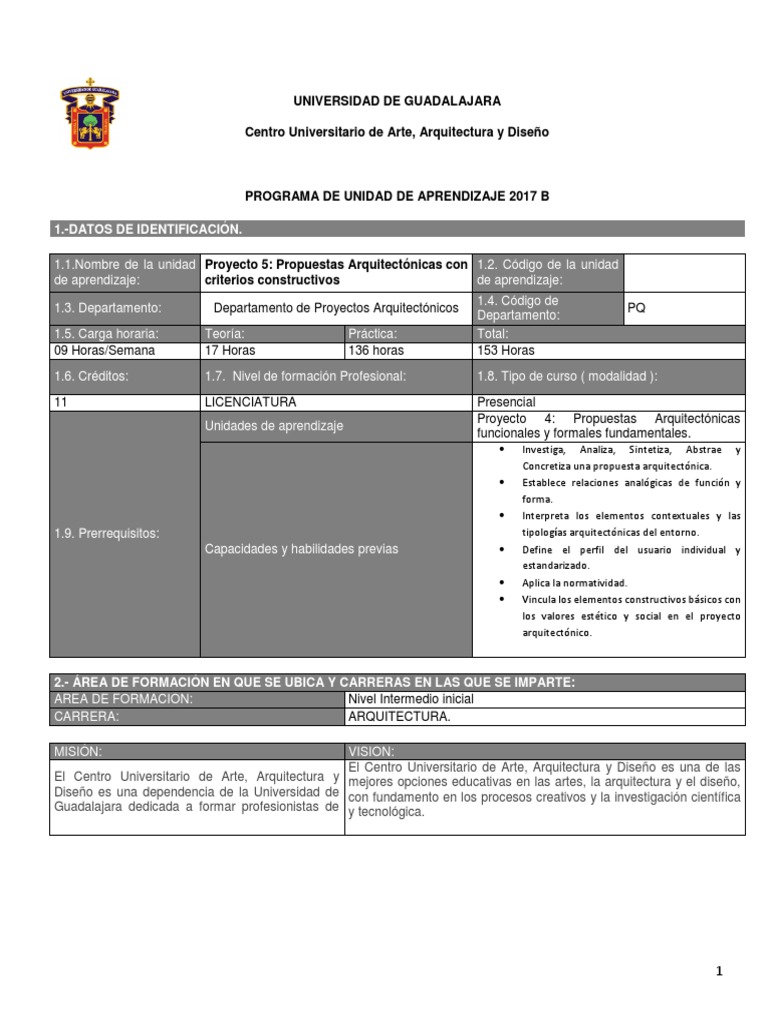 01 PQ Ib461 Proyecto 5 Propuestas Arquitectonicas Con Criterios Constructivos | PDF | Diseño ...