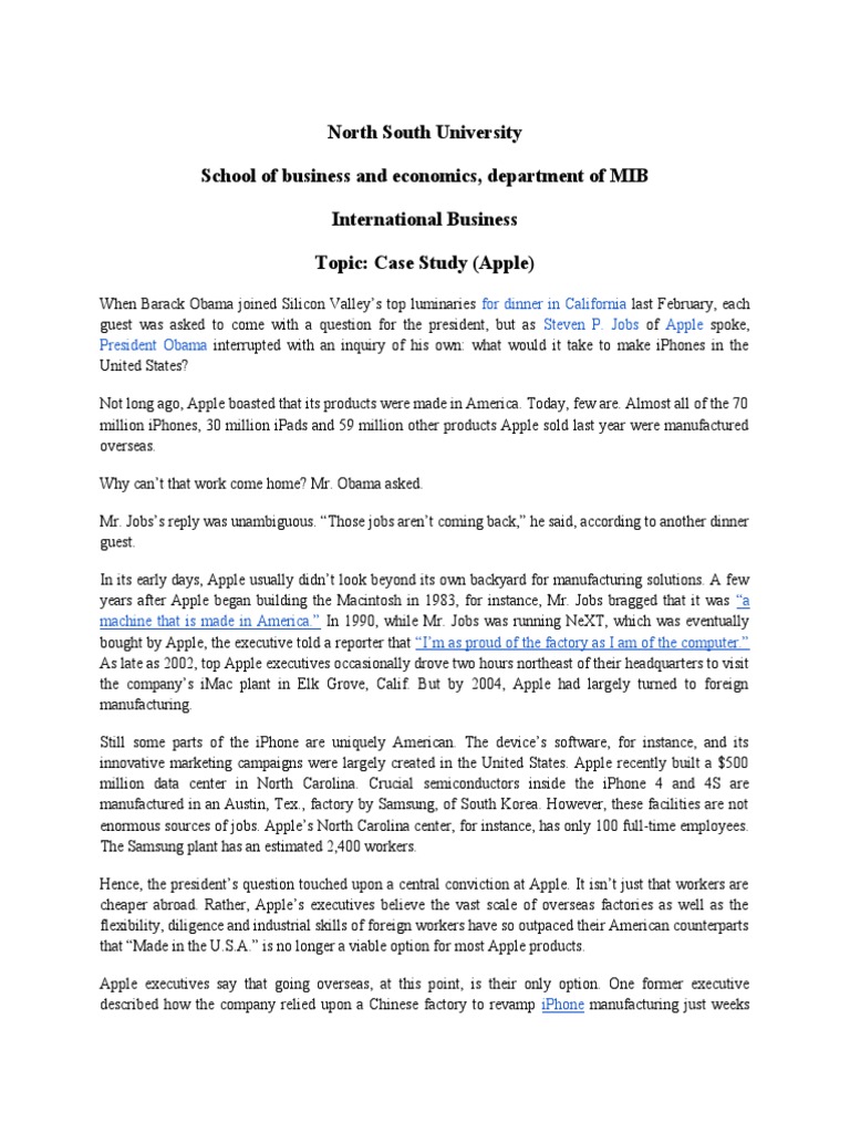 Apple Case Study | PDF | Apple Inc. | I Phone