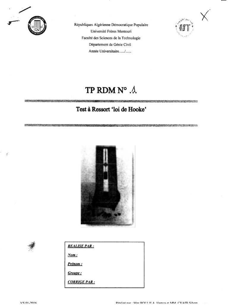 TP RDM PDF | PDF | Flexion (matériau) | Treillis (assemblage)