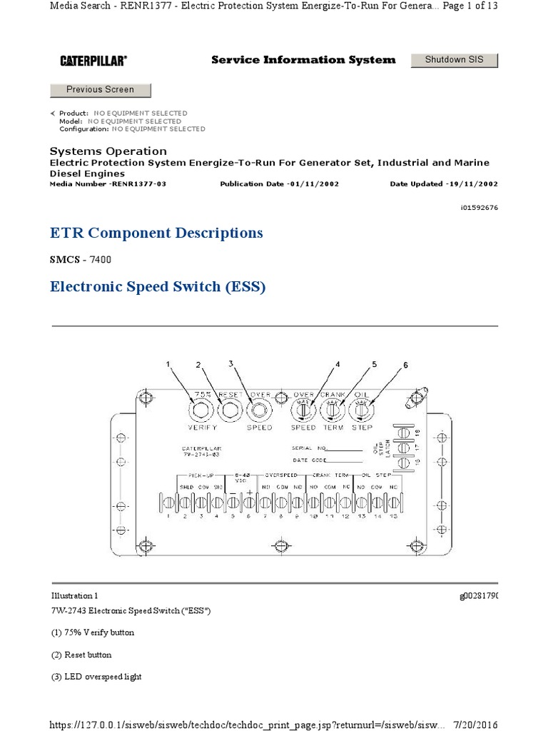 ETR Component Descriptions | PDF | Relay | Switch