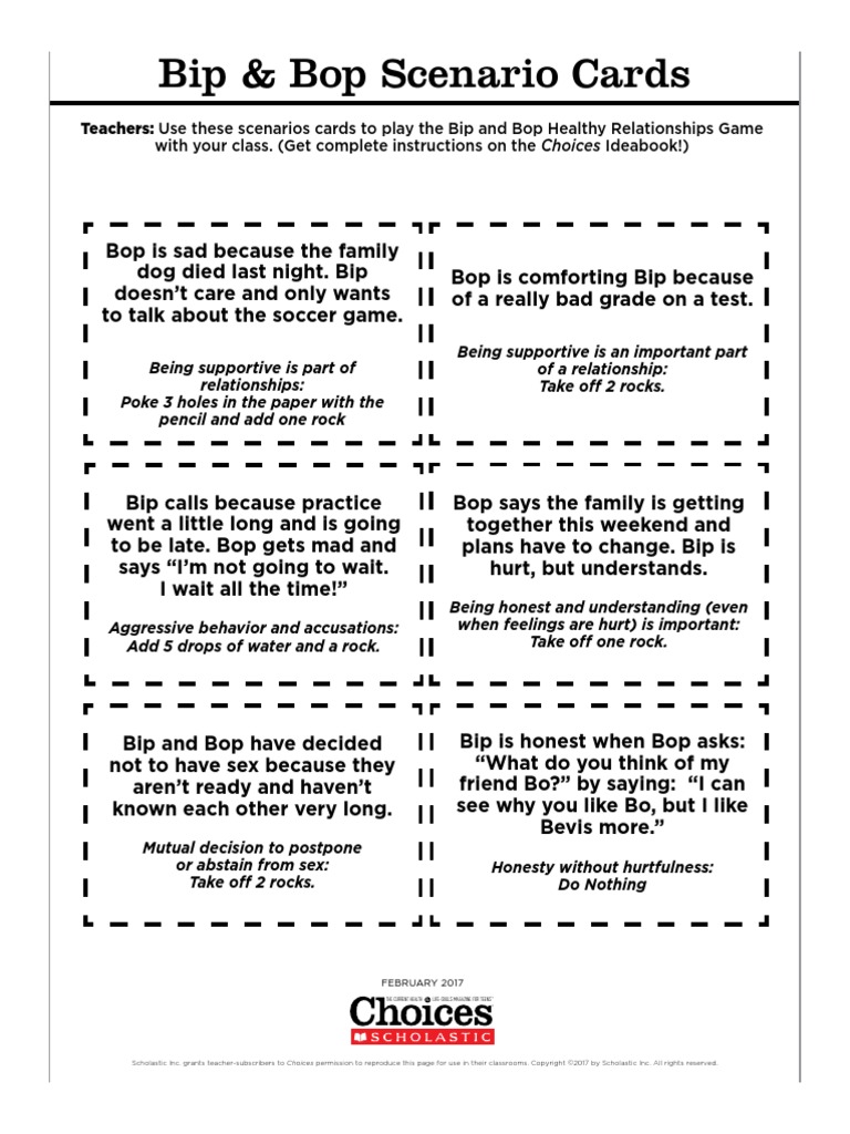 Bip & Bop Scenario Cards | PDF