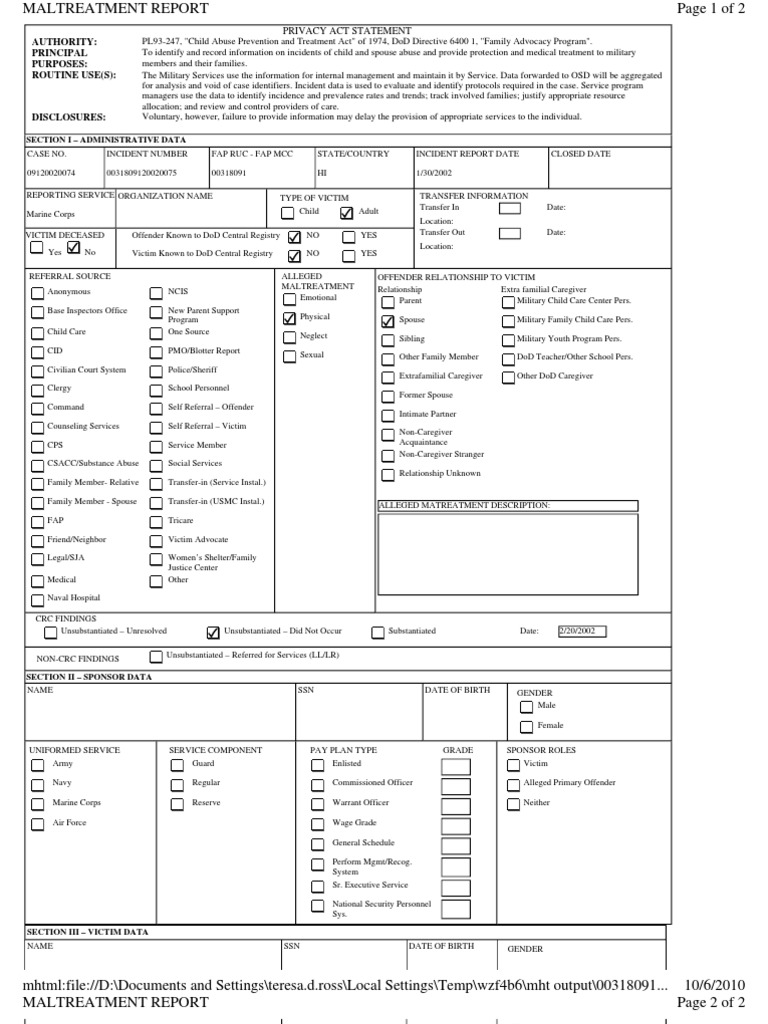 CREW: Department of Defense: Department of The Navy - U.S. Marine Corps ...
