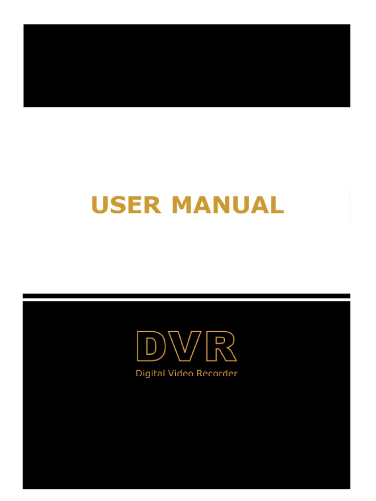 DVR4004 English Manual | PDF | Digital Video Recorder | Menu (Computing)
