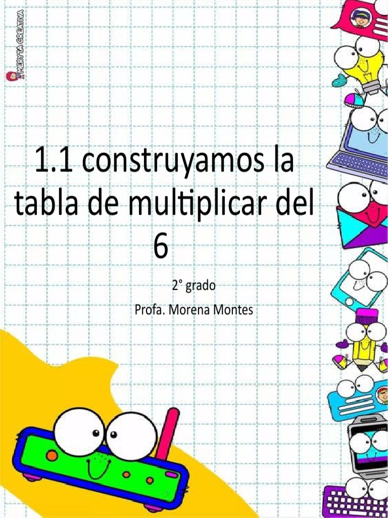 1.1 Construyamos La Tabla de Multiplicar Del 6 | PDF