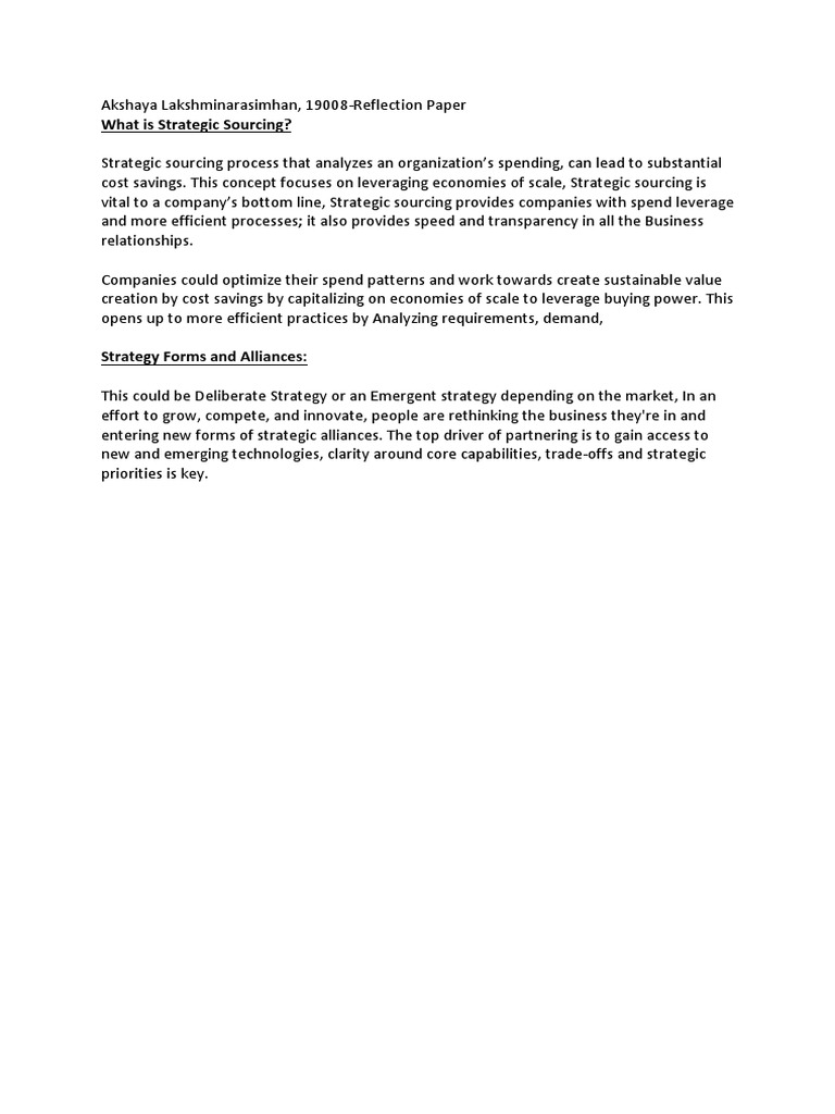 Akshaya - Reflection Paper PDF | PDF | Career & Growth | Business