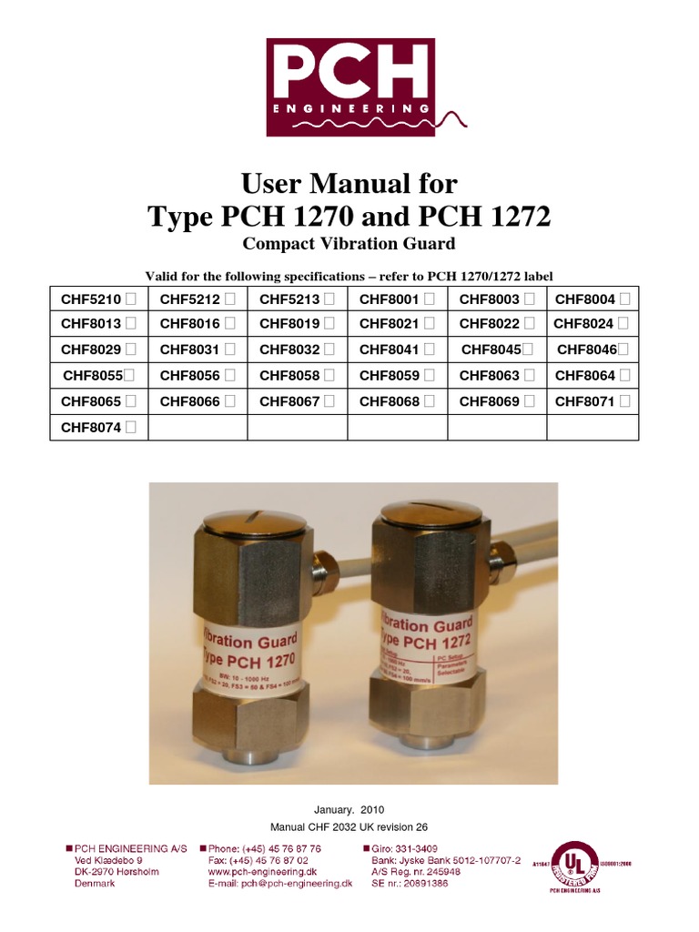 CHF2032 - UK26 - User Manual PCH 1270 - 1272 PDF | PDF | Relay | Trigger (Firearms)