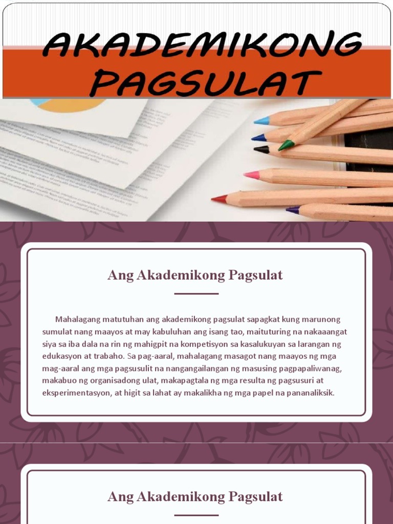 Akademikong Pagsulat | PDF