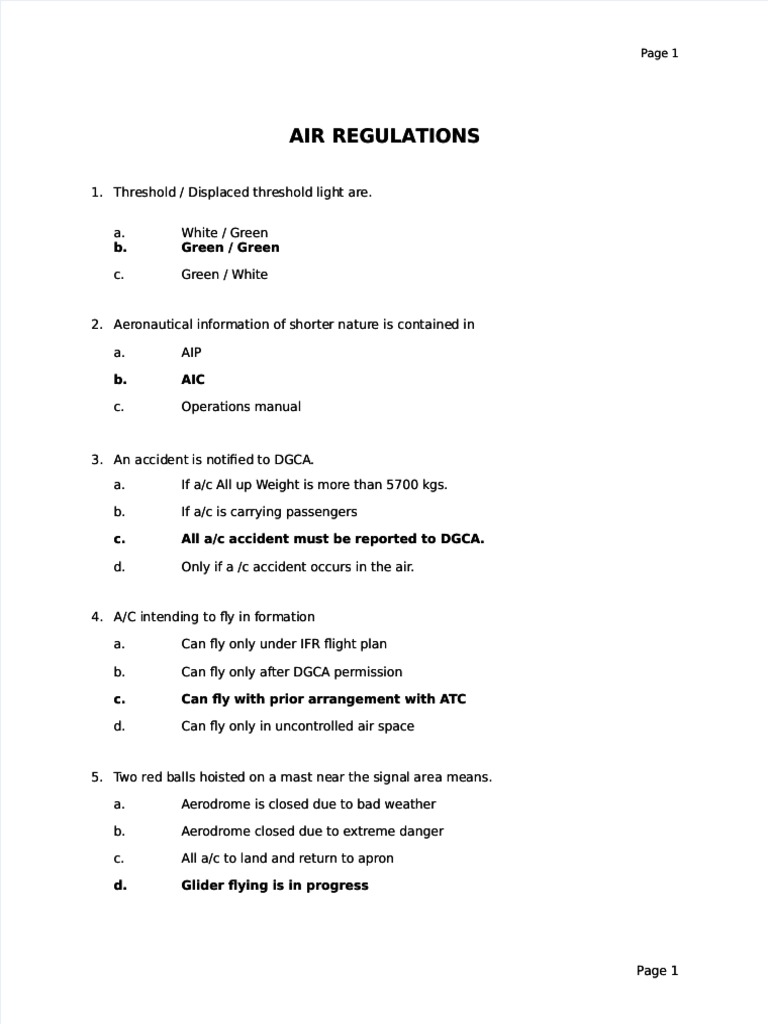 Air Regulations Air Regulations | Download Free PDF | Aeronautics ...
