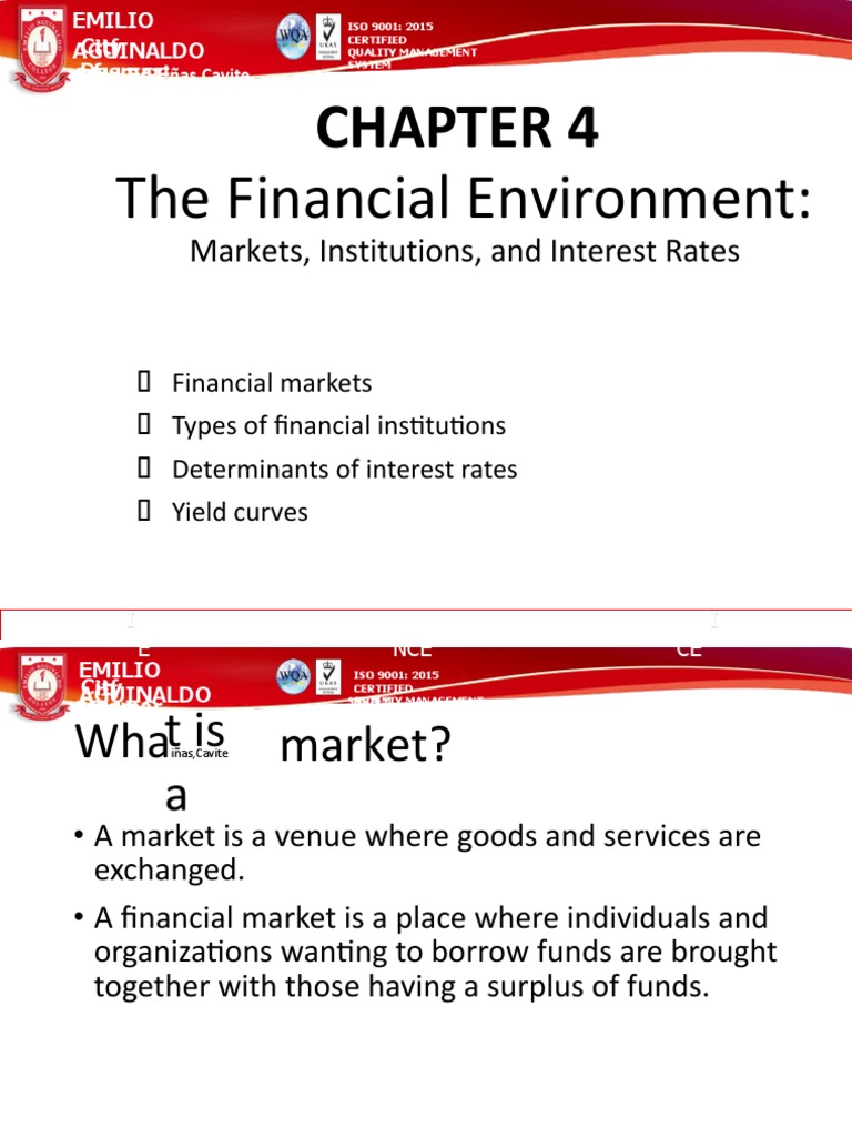The Financial Environment:: Markets, Institutions, and Interest Rates ...