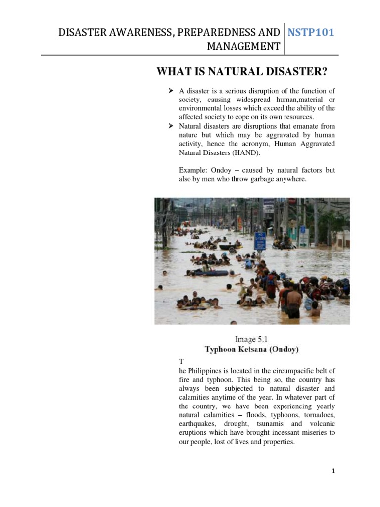 06 - Disaster Awareness, Preparedness and Management | PDF | Emergency ...