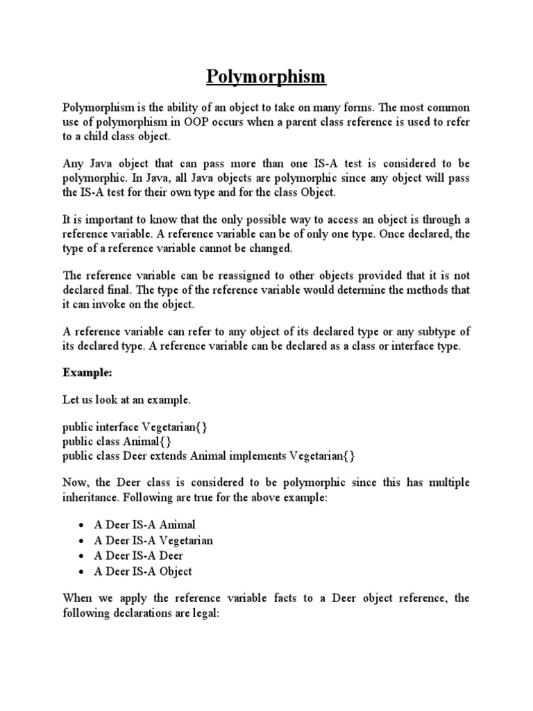 Polymorphism: Example | Download Free PDF | Class (Computer Programming ... Polymorphism: Example | Download Free PDF | Class (Computer Programming ...