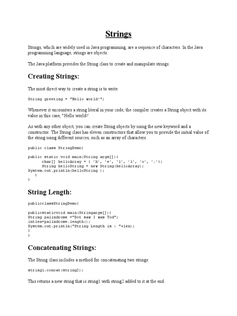 Strings Pdf