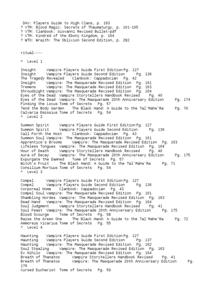 Necromancy Reference For Manual | PDF | Vampires | Paranormal