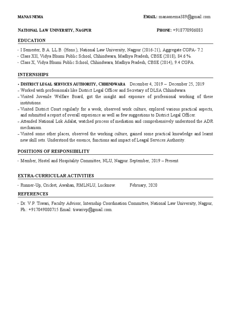 DLSA Internship Report | PDF