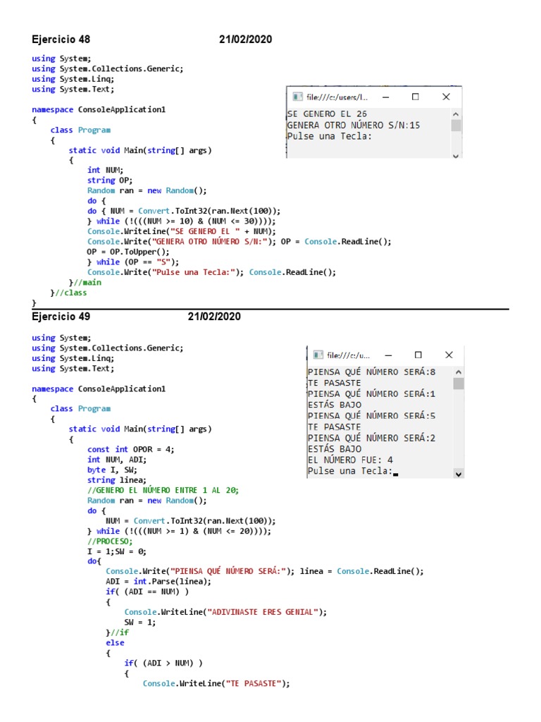 Ejercicio 48 21 | PDF | Computer Programming | Teaching Mathematics