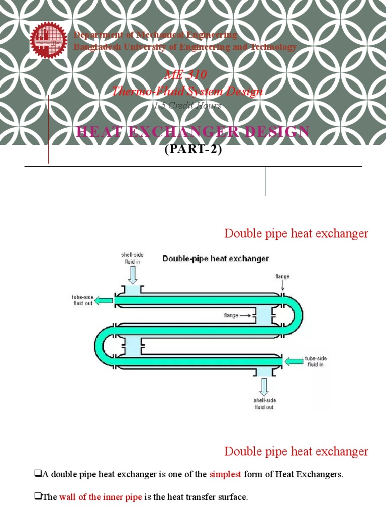 Heat Exchanger Design: ME 310 Thermo-Fluid System Design | PDF | Heat ...