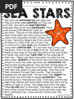 Fun Facts About Starfish | PDF | Oceanography | Organisms