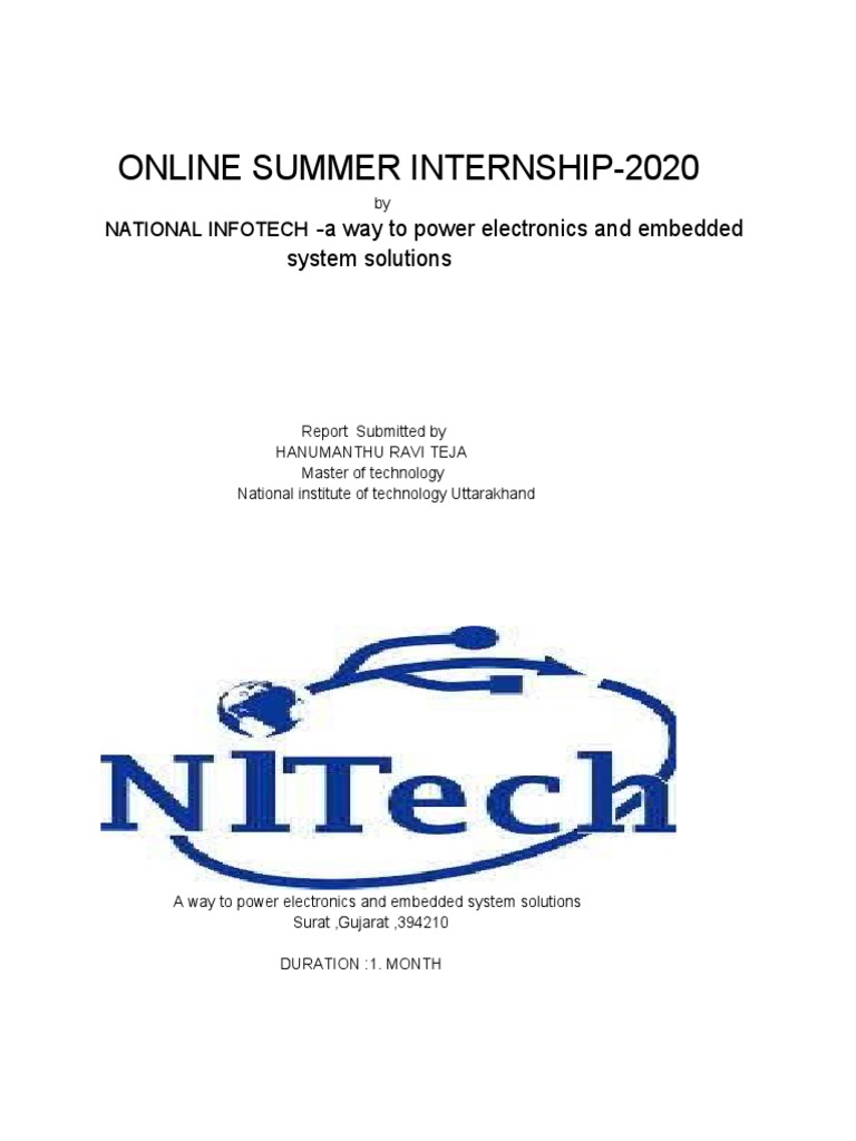 Ravi Teja Internship Report | PDF | Power Inverter | Instrumentation