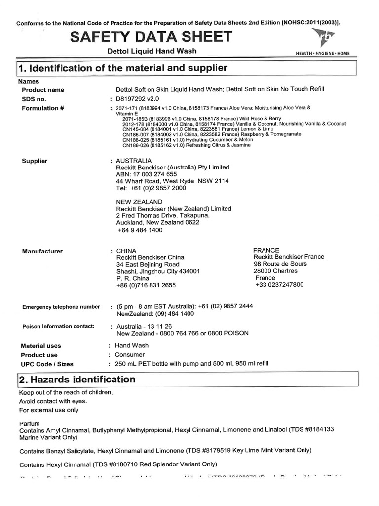 Safety Data Sheet 4 | PDF
